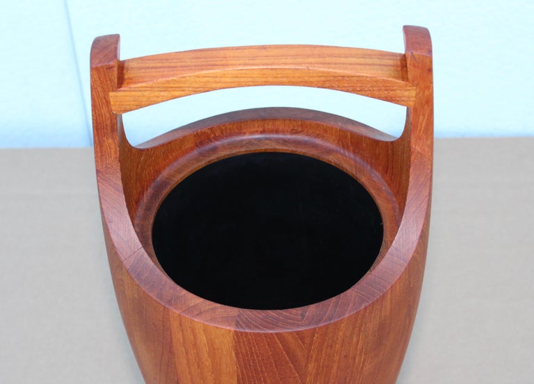Mid-Century Modern Dansk Denmark Teak Ice Bucket at 1stDibs