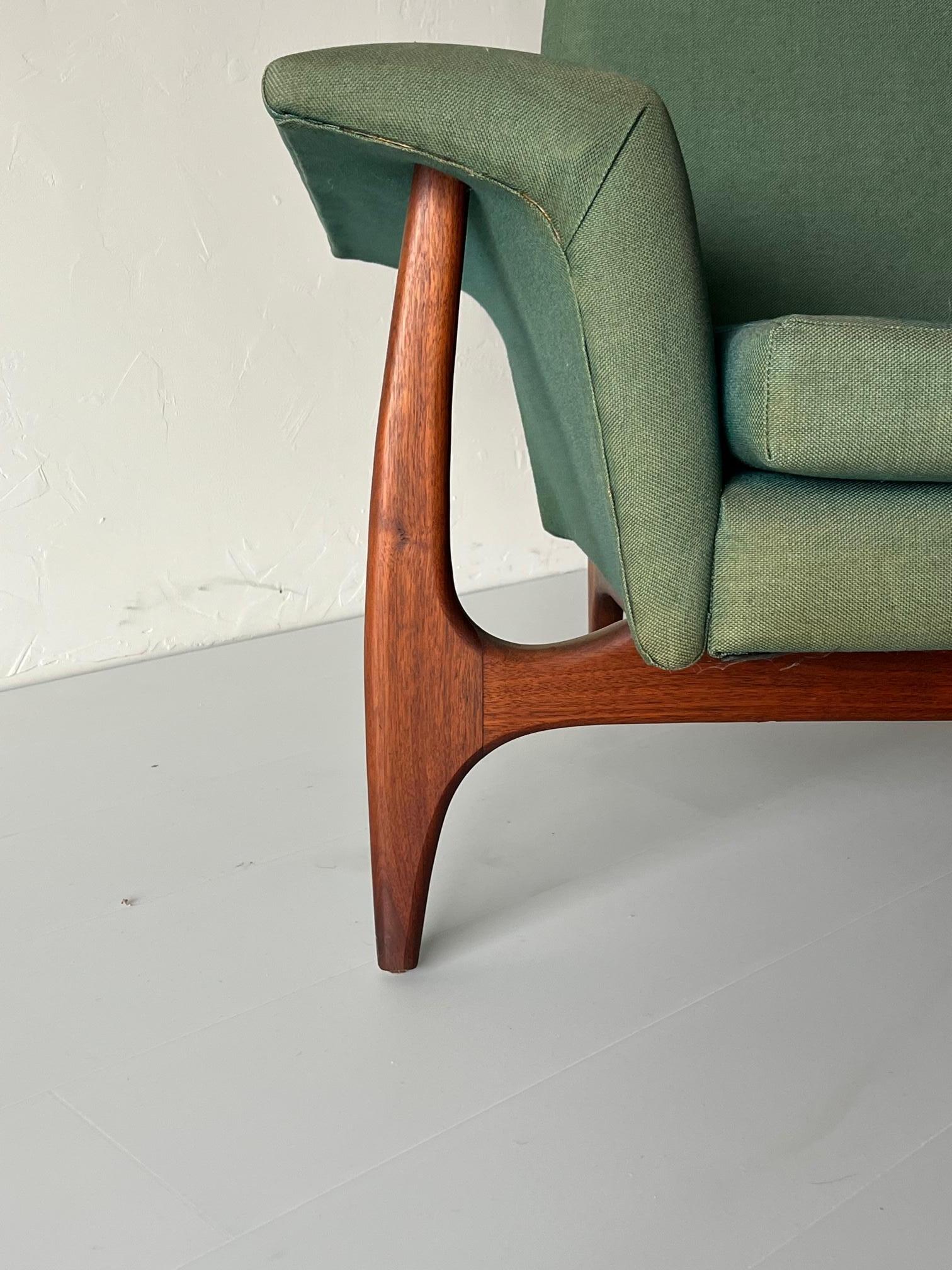 Mid-Century Modern Deco House High Back Lounge Chair For Sale at 1stDibs