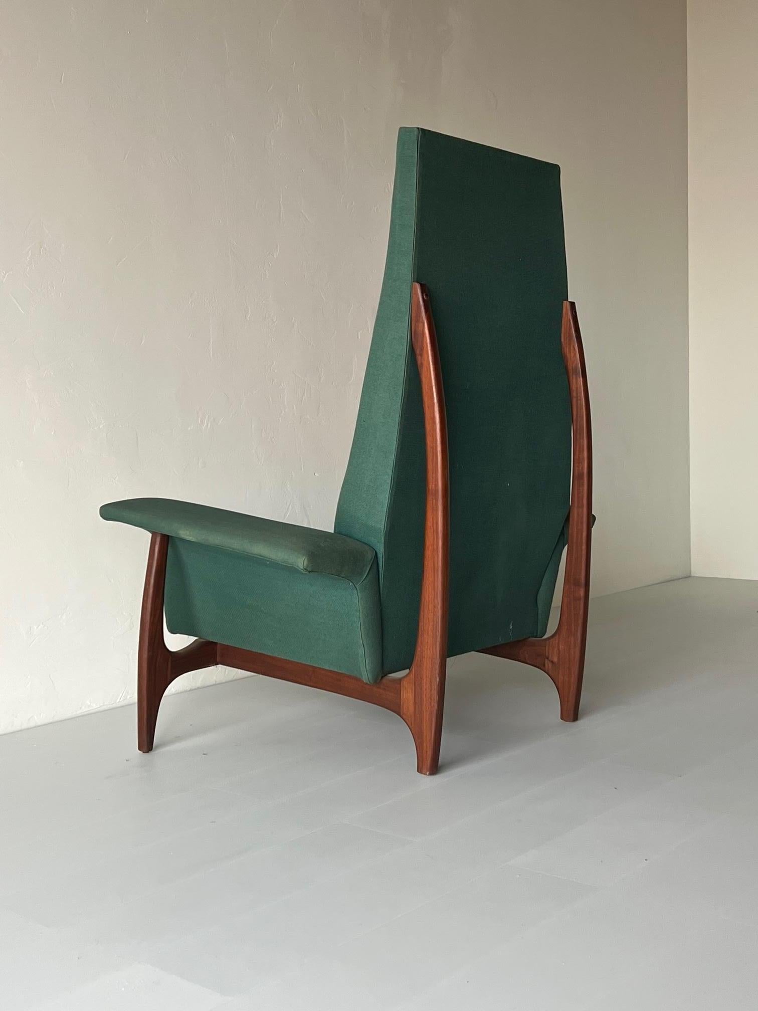 Mid-Century Modern Deco House High Back Lounge Chair For Sale at 1stDibs