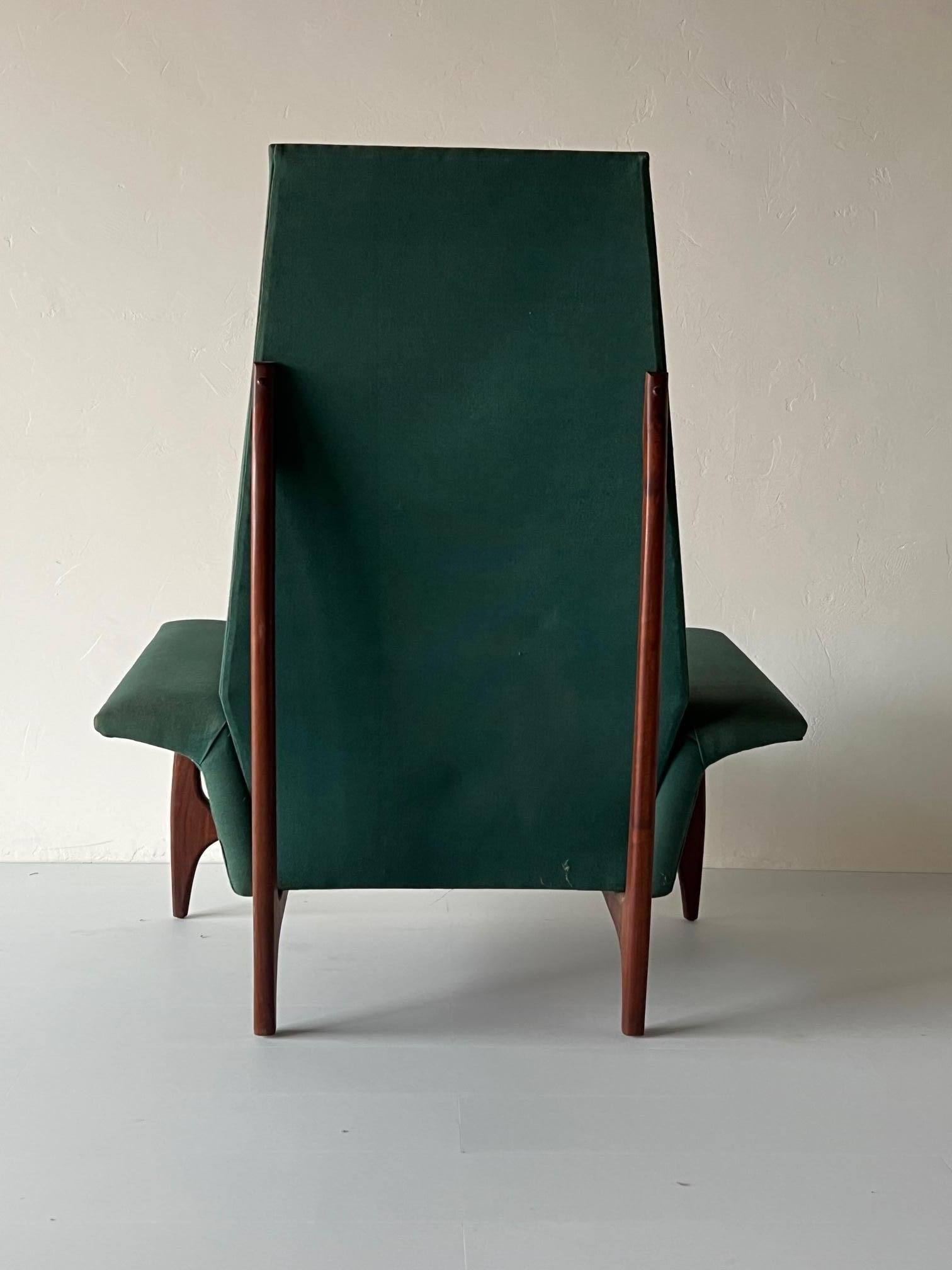 Mid-Century Modern Deco House High Back Lounge Chair For Sale at 1stDibs