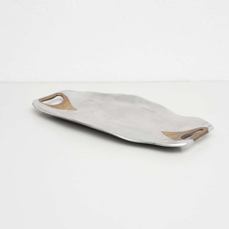 Mid-Century Modern Decorative Metal Tray, circa 1950 For Sale at 1stDibs
