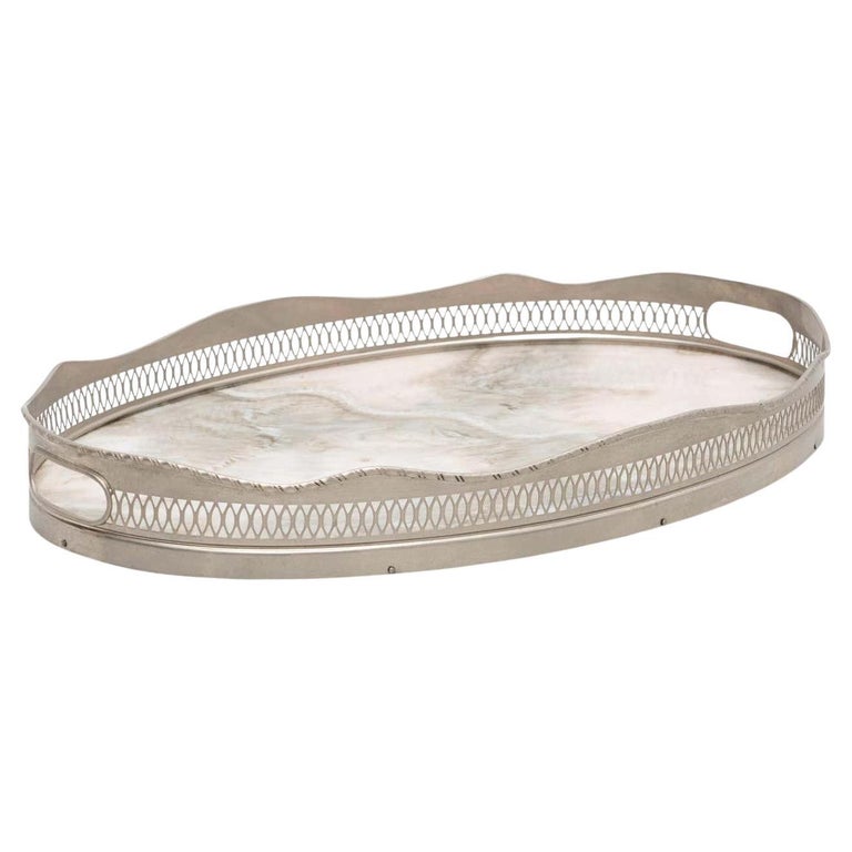 Mid-Century Modern Decorative Metal Tray, circa 1950 For Sale at 1stDibs