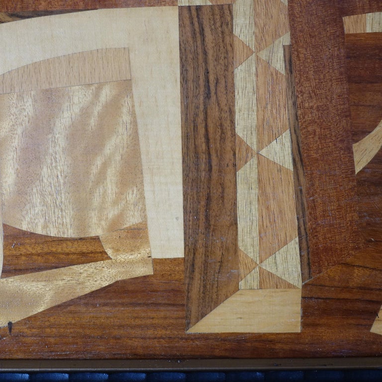 Mid-Century Modern Decorative Panel Wood Inlay "Three Musicians by P ...