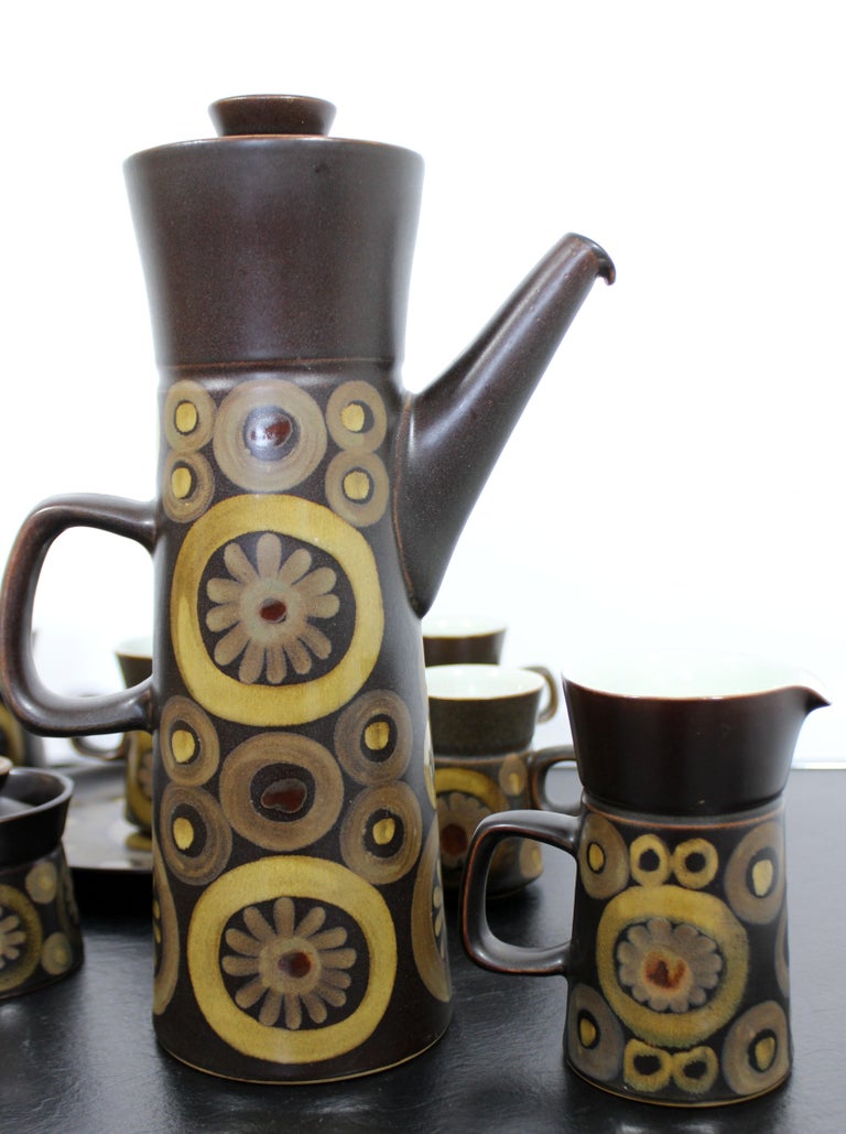 Mid-Century Modern Denby Arabesque Tea Coffee Service Set England 1960s ...