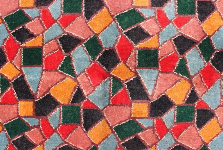 Mid-Century Modern Design Rug inspired by Stained glass and Unique ...