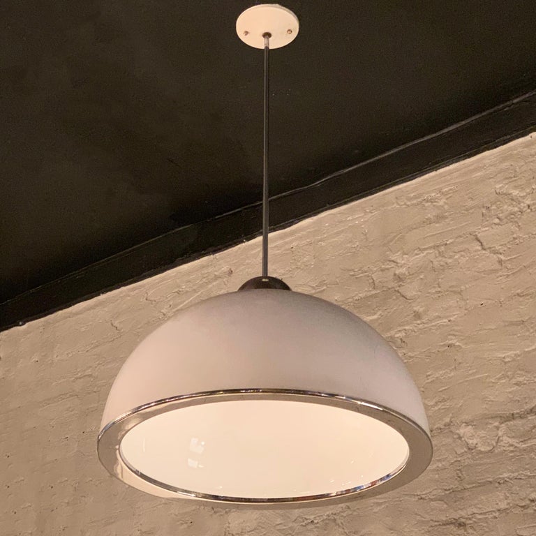 Mid-Century Modern Diffused Dome Pendant Light at 1stDibs | diffused ...