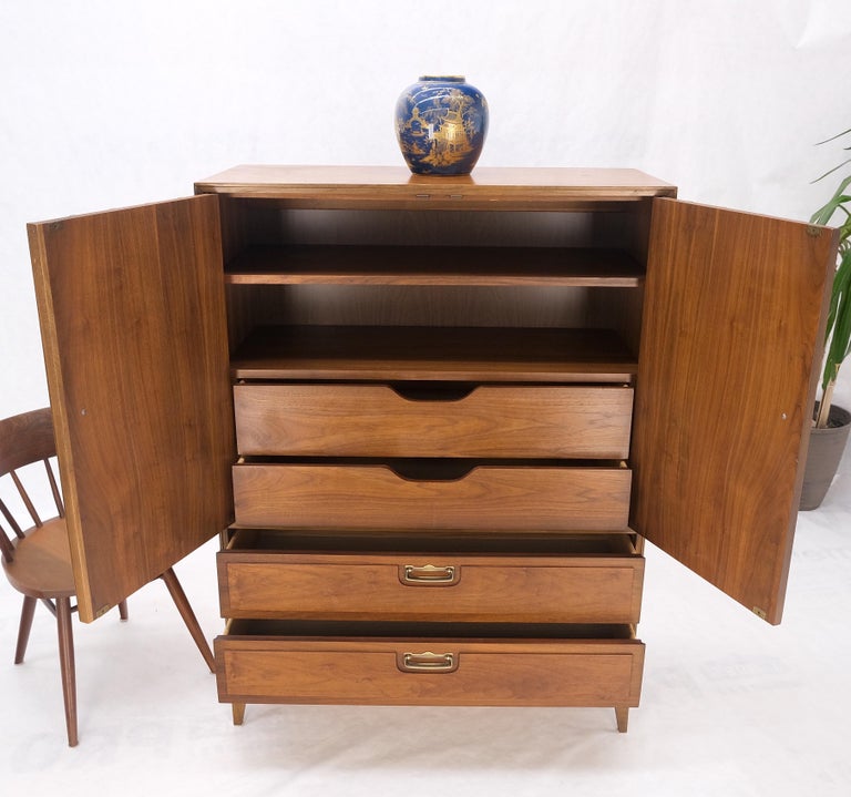 Mid-Century Modern Double Door Compartment Walnut Gentleman's Chest ...