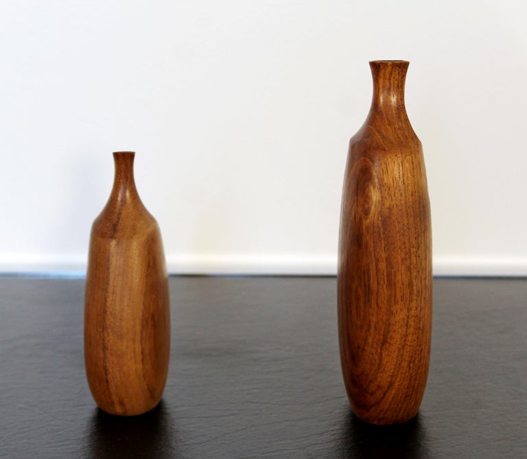 Mid-Century Modern Doug Ayers Pair of Carved Teak Sculptural Table ...