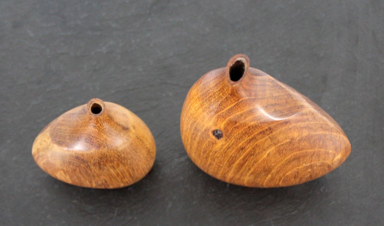Mid-Century Modern Doug Ayers Pair of Carved Teak Sculptural Table ...
