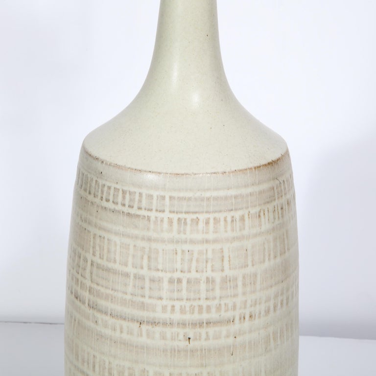 Mid-Century Modern Dove Gray Ceramic Table Lamp by Design Techniques ...