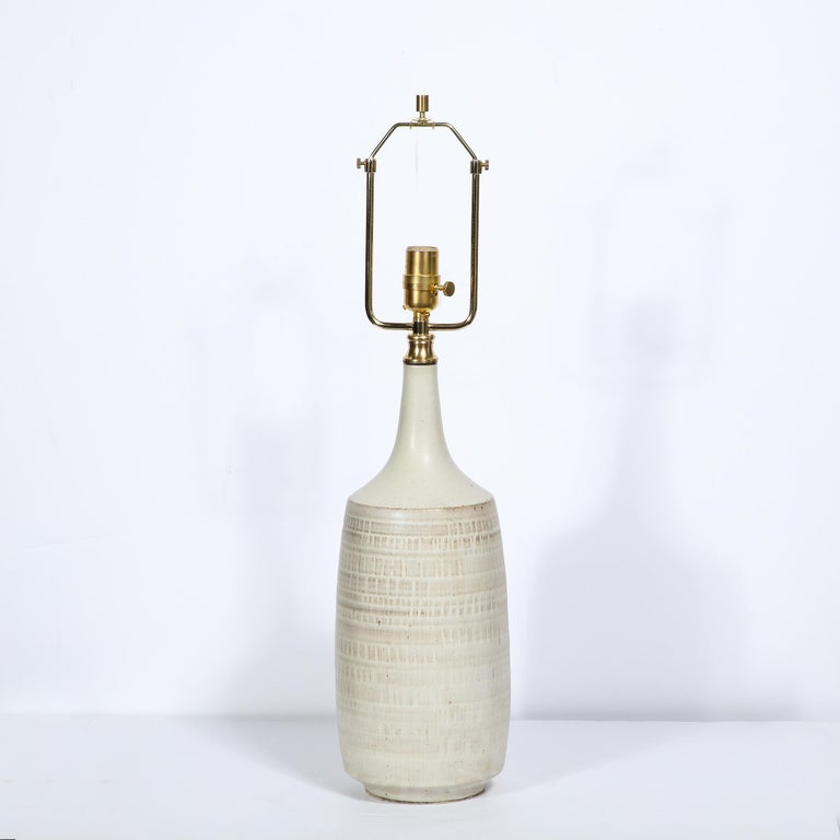 Mid-Century Modern Dove Gray Ceramic Table Lamp by Design Techniques ...