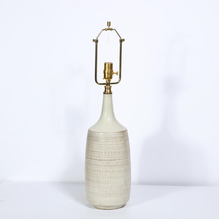 Mid-Century Modern Dove Gray Ceramic Table Lamp by Design Techniques ...