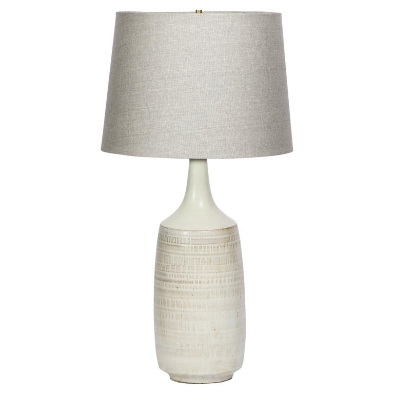 Mid-Century Modern Dove Gray Ceramic Table Lamp by Design Techniques ...