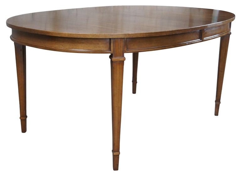 Mid-Century Modern Drexel Triune Mahogany Oval Extendable Dining Table ...