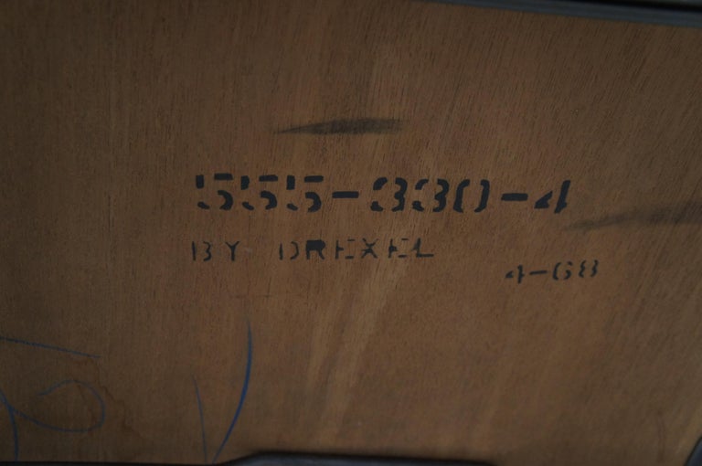 Mid-Century Modern Drexel Triune Mahogany Oval Extendable Dining Table ...