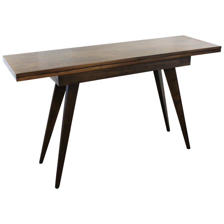 Mid-Century Modern Dunbar-Style Flip-Top Table or Console at 1stDibs