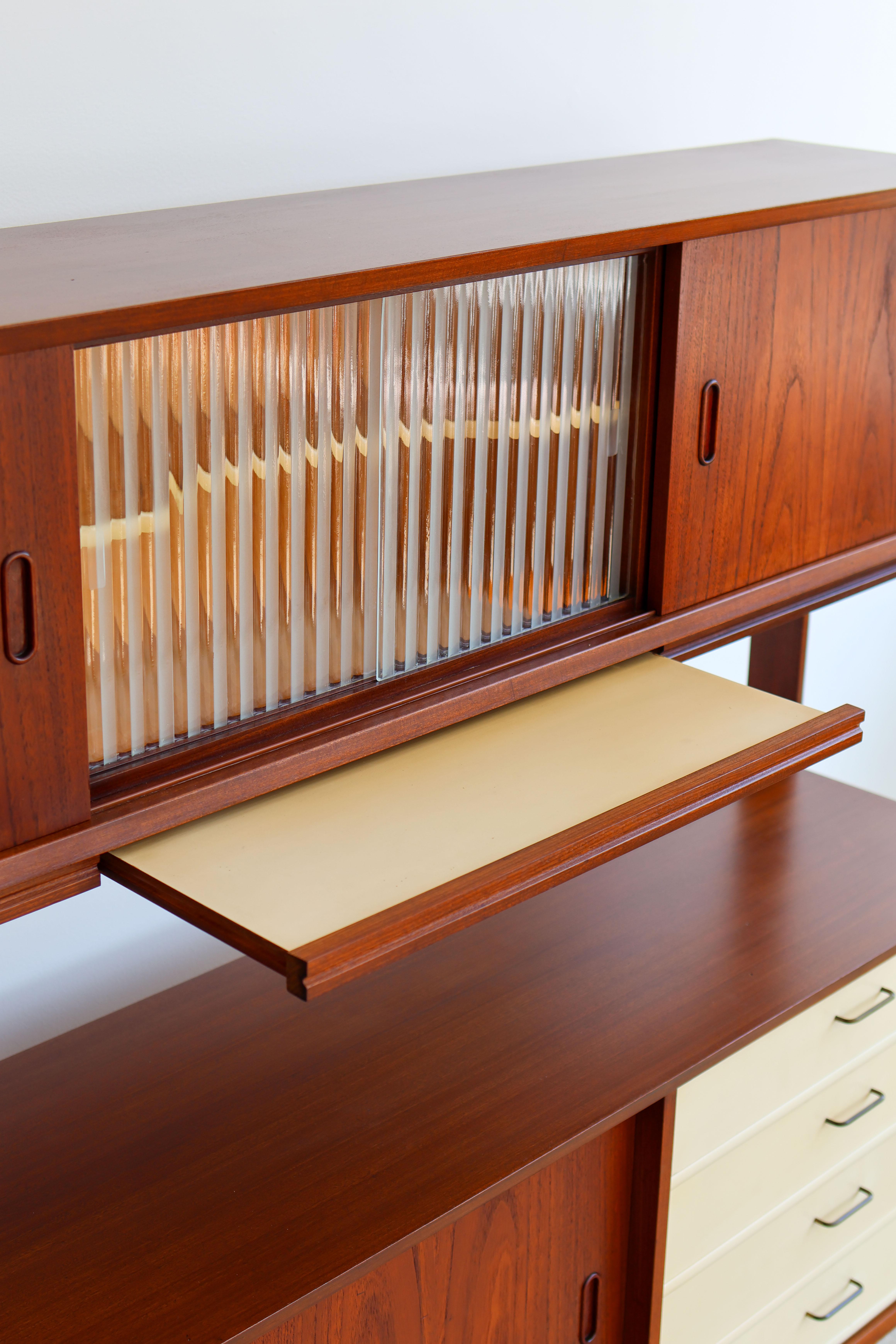 Mid Century Modern Dutch Floating Bar Cabinet by Louis Van Teeffelen ...