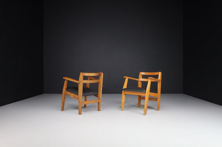 Mid-Century Modern Easy Chairs Attributed to René Gabriel, France ...