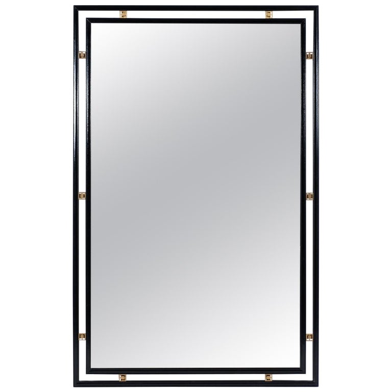 Mid-Century Modern Ebonized Wall Mirror at 1stDibs