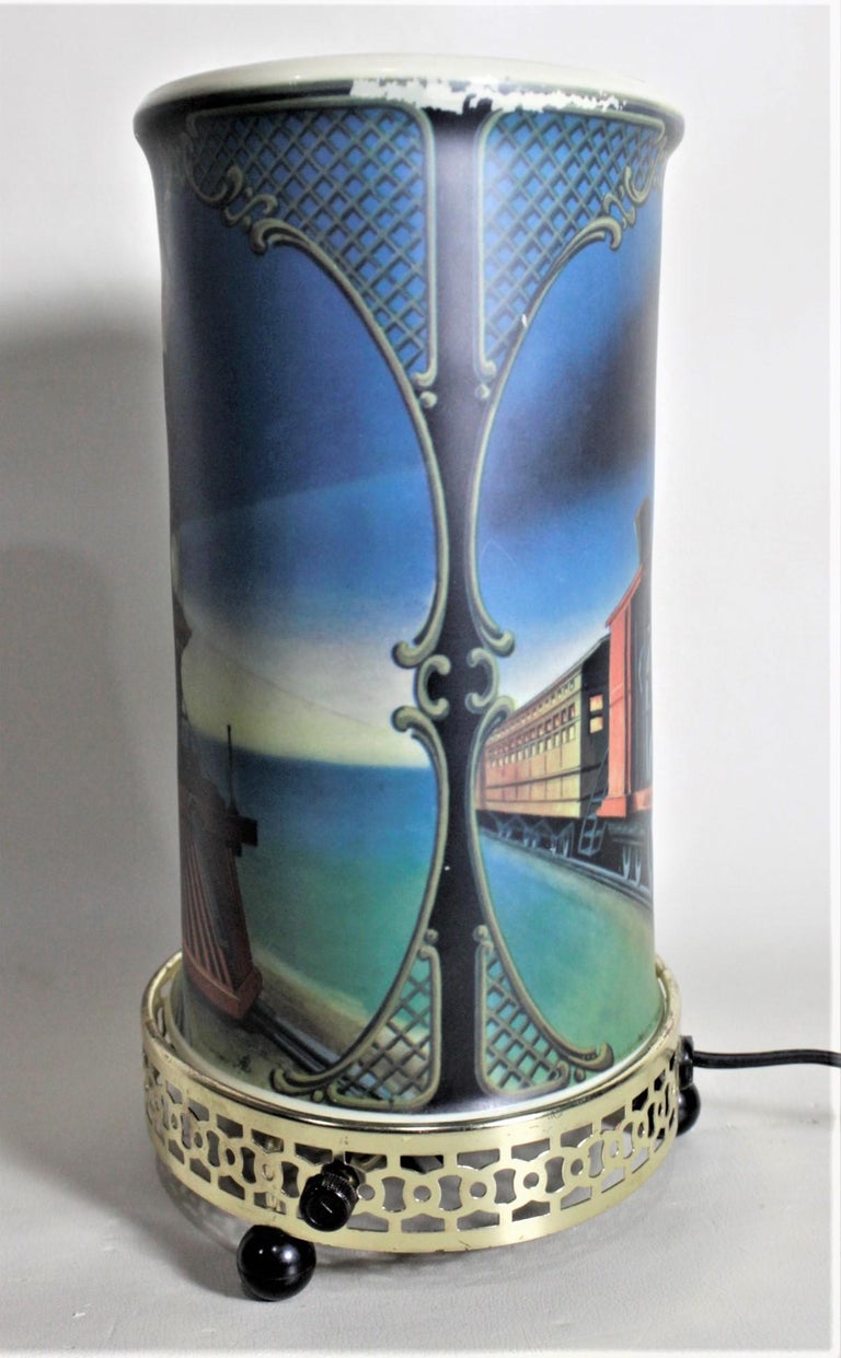 Mid-Century Modern Econolite Steam Locomotive Motion Table Lamp or ...
