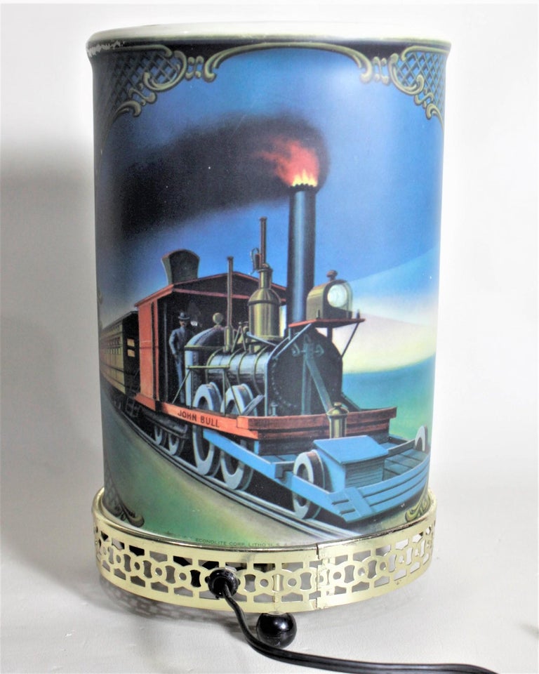 Mid-Century Modern Econolite Steam Locomotive Motion Table Lamp or ...