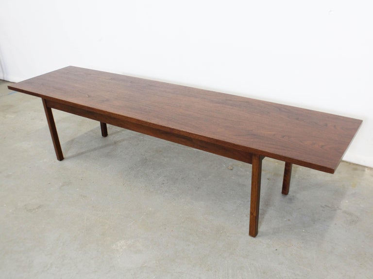 Mid-Century Modern Elongated Walnut Coffee Table at 1stDibs