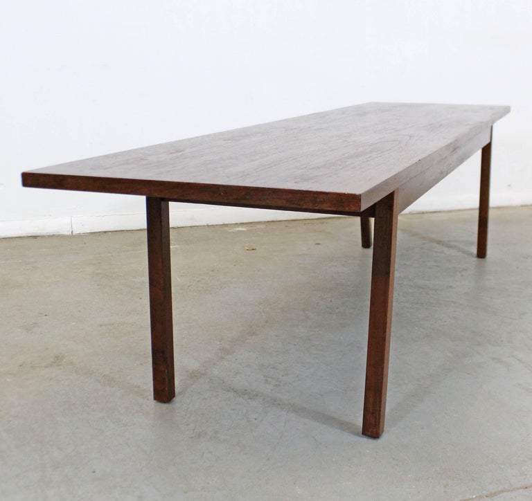 Mid-Century Modern Elongated Walnut Coffee Table at 1stDibs