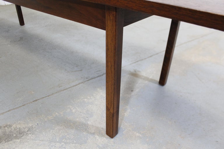 Mid-Century Modern Elongated Walnut Coffee Table at 1stDibs