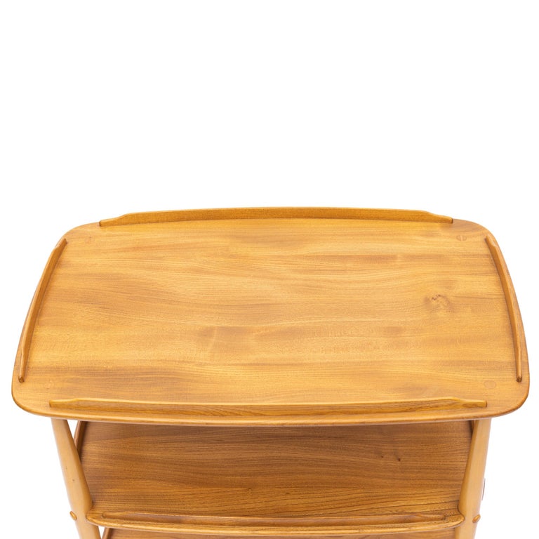 Mid-Century Modern Ercol Elm and Beech Bar Cart Designed by Lucian ...