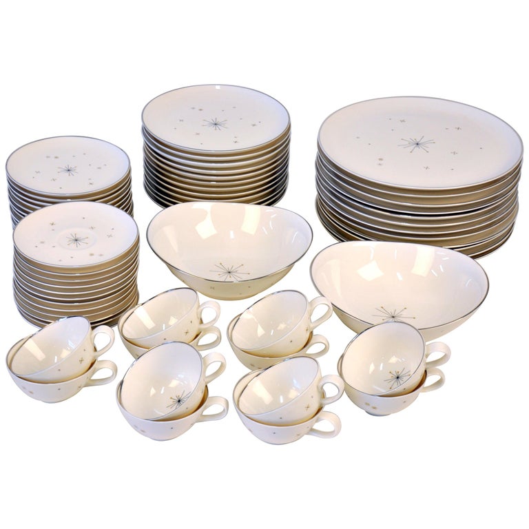 Mid-Century Modern Evening Star Porcelain Dinner Service for 12 at 1stDibs