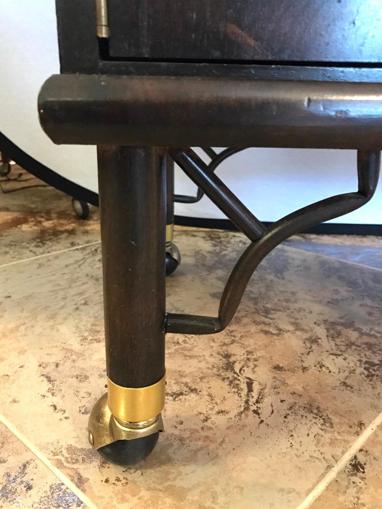 Mid-Century Modern Expandable Portable Rolling Bar Cart Server at ...