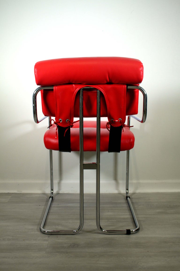 Mid-Century Modern Faleschini for Pace Tucroma Leather Chair For Sale ...