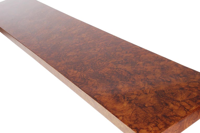 Mid-Century Modern Faux Tortoise Shell Parsons Hallway Table or Console ...