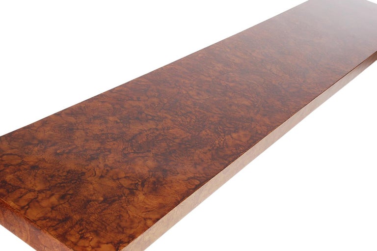 Mid-Century Modern Faux Tortoise Shell Parsons Hallway Table or Console ...