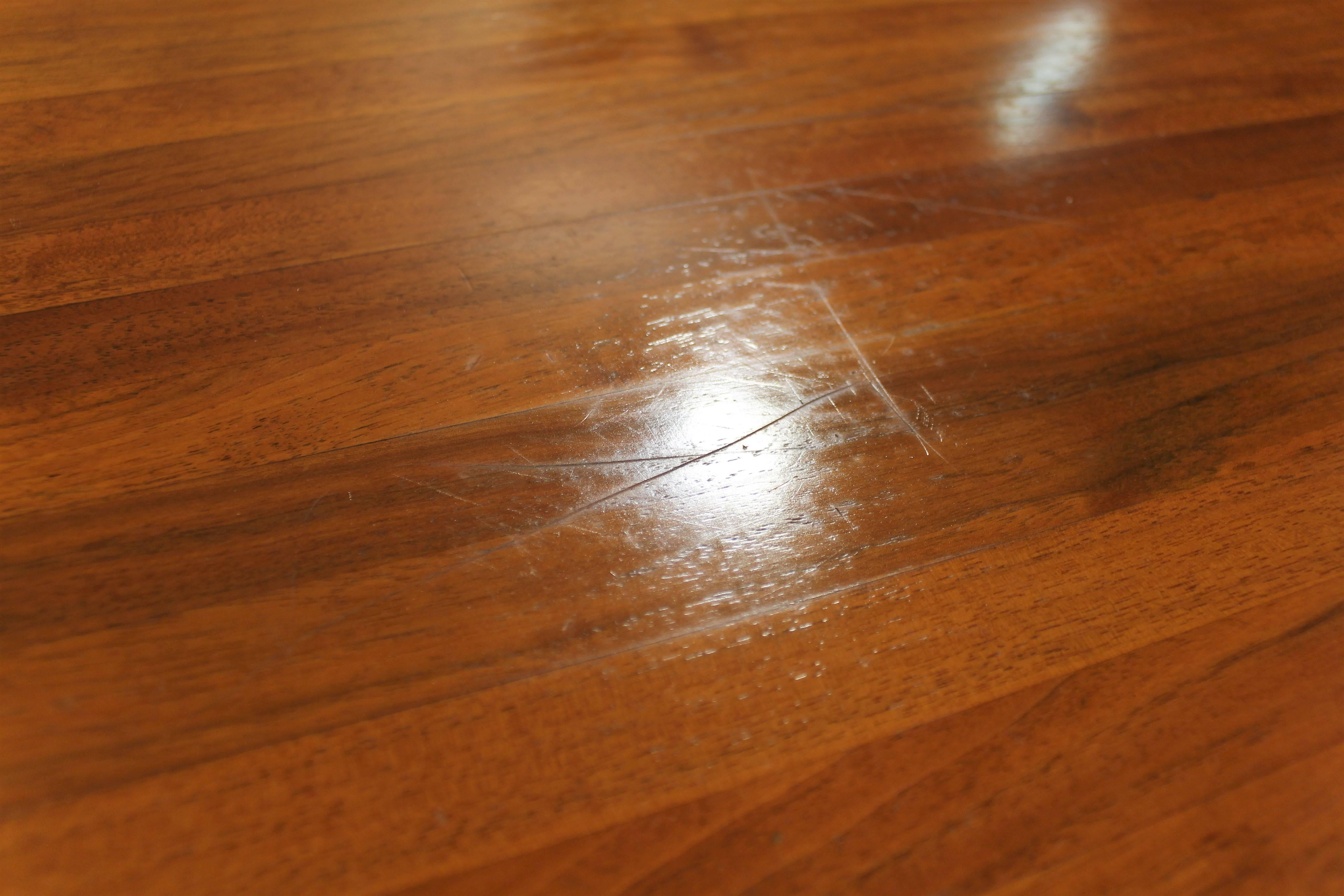 Mid-Century Modern Flared Edge Parquet Top Coffee Table at 1stDibs