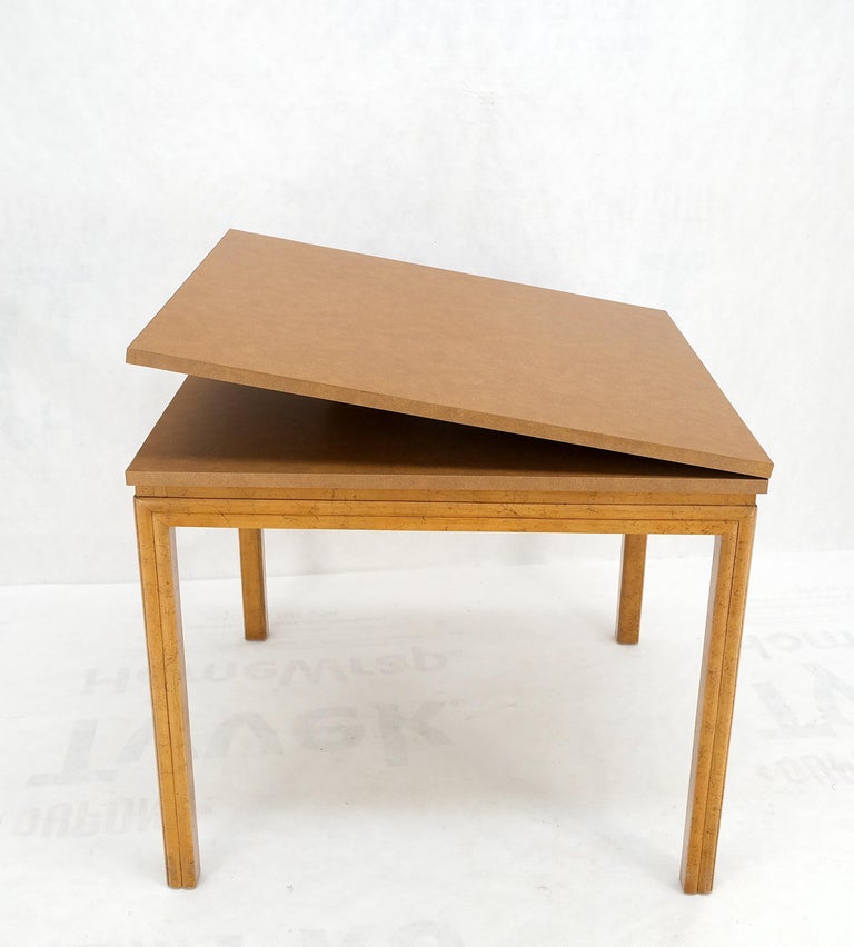 Mid-Century Modern Flip Top Square Melamine Kitchen Dining Game Table ...