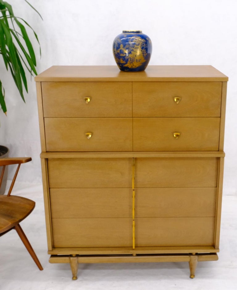 Mid-Century Modern Floating Base 5 Drawers High Chest Dresser For Sale ...