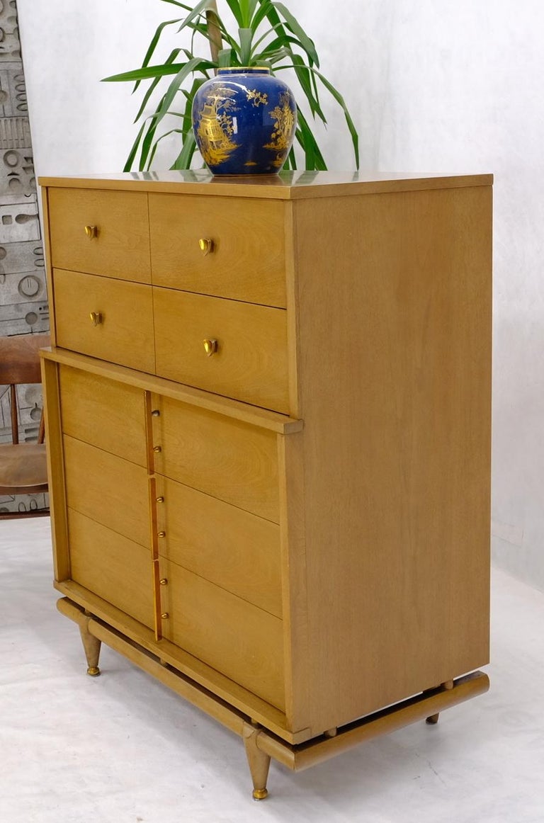 Mid-Century Modern Floating Base 5 Drawers High Chest Dresser For Sale ...