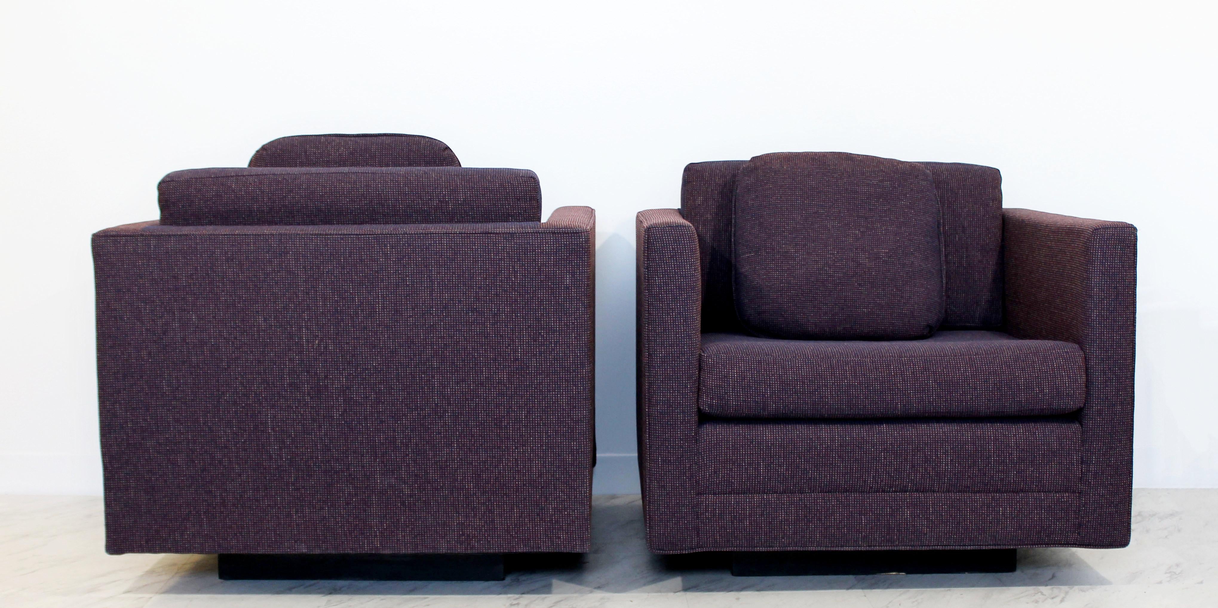 Mid-Century Modern Floating Cube Lounge Armchairs Edward Axel Roffman ...