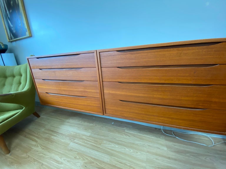 Mid-Century Modern Floating Teak Chests For Sale at 1stDibs