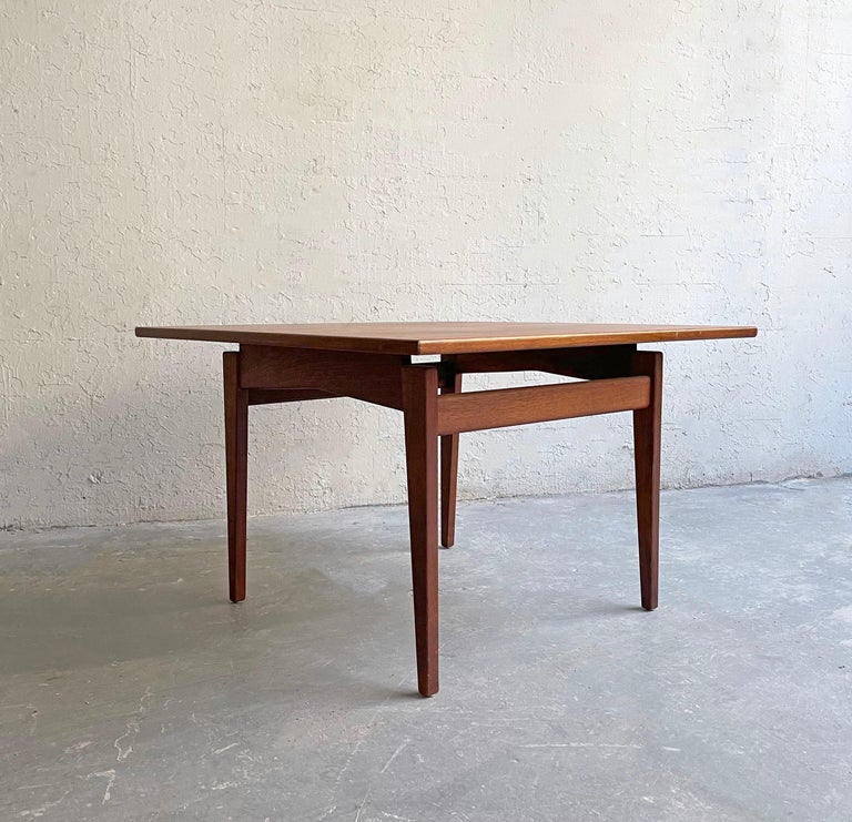 Mid-Century Modern Floating Top Walnut Side Table by Jens Risom For ...