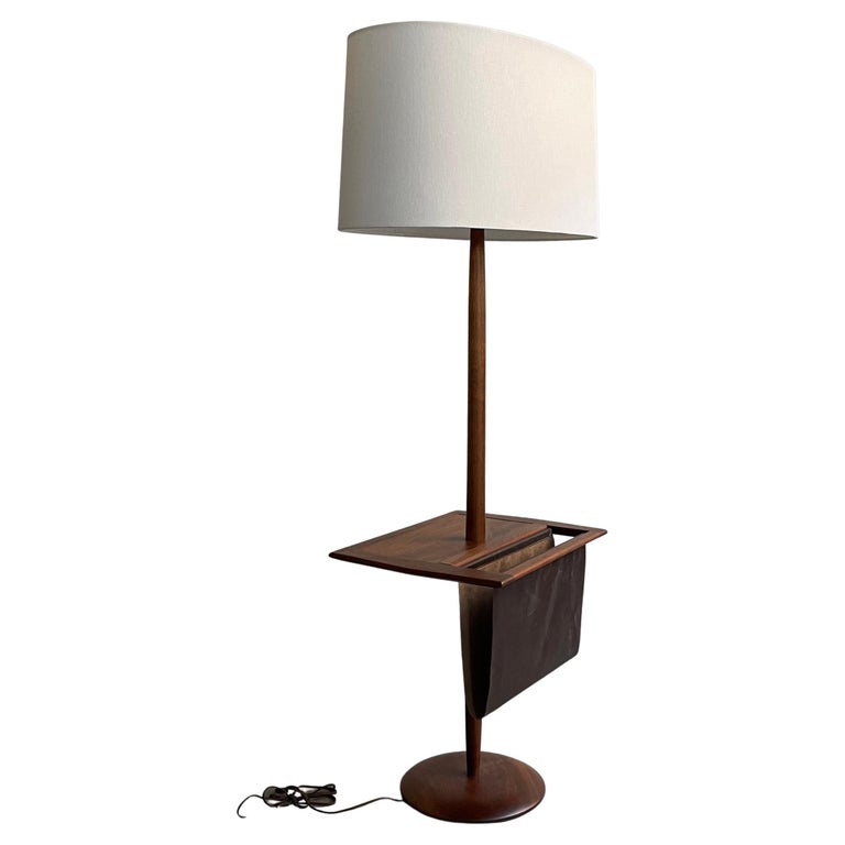 Mid-Century Modern Floor Lamp Magazine Rack by Laurel For Sale at 1stDibs
