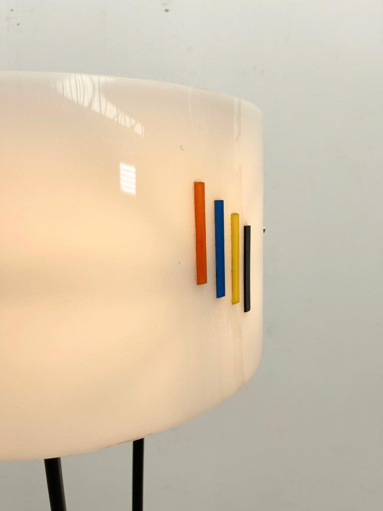 Mid-Century Modern Floor Lamp, Plexiglass and Marble Base, Italy For ...
