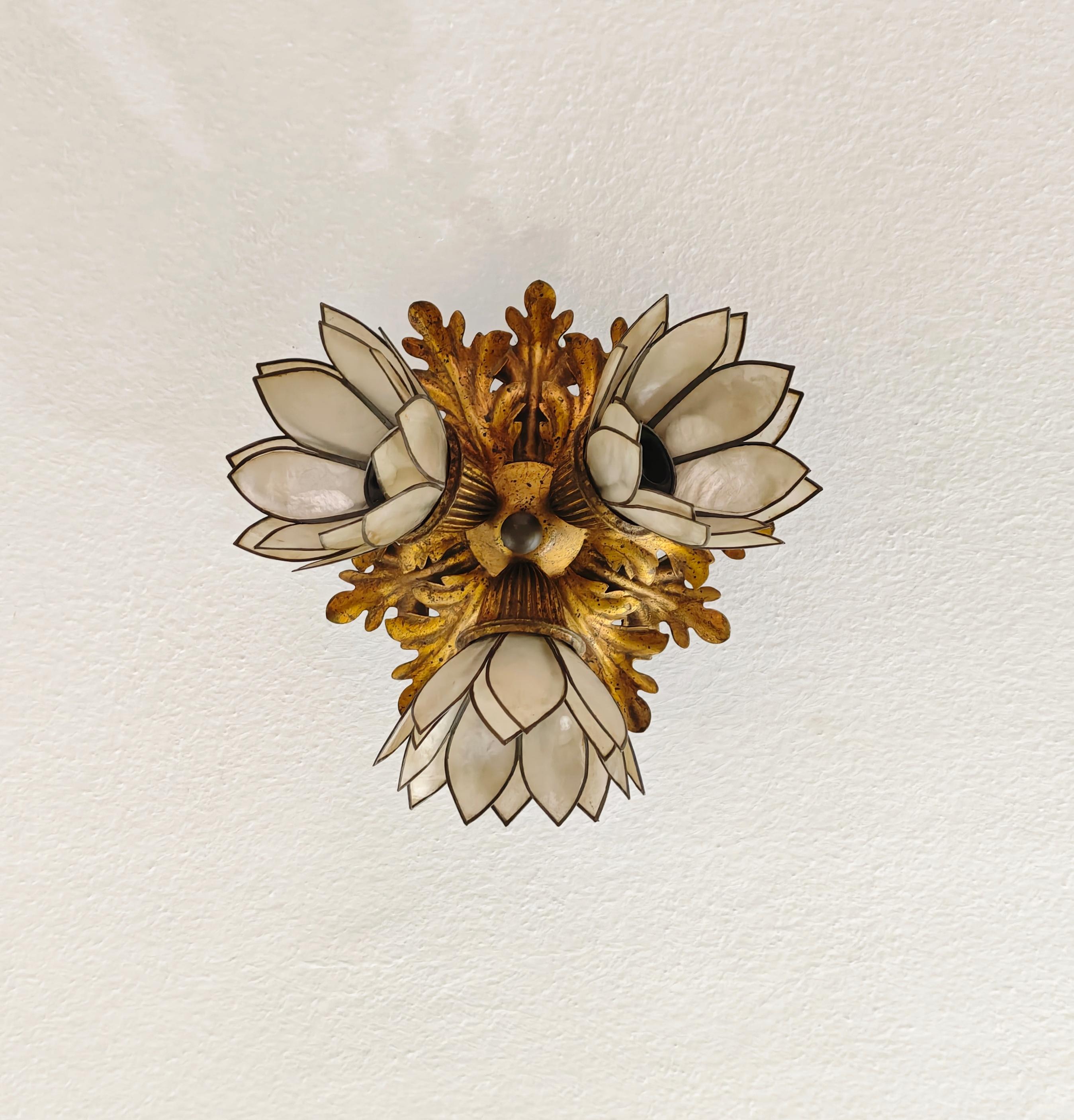 Mid-Century Modern Floral Ceiling Light by Banci Firenze Design Italy ...