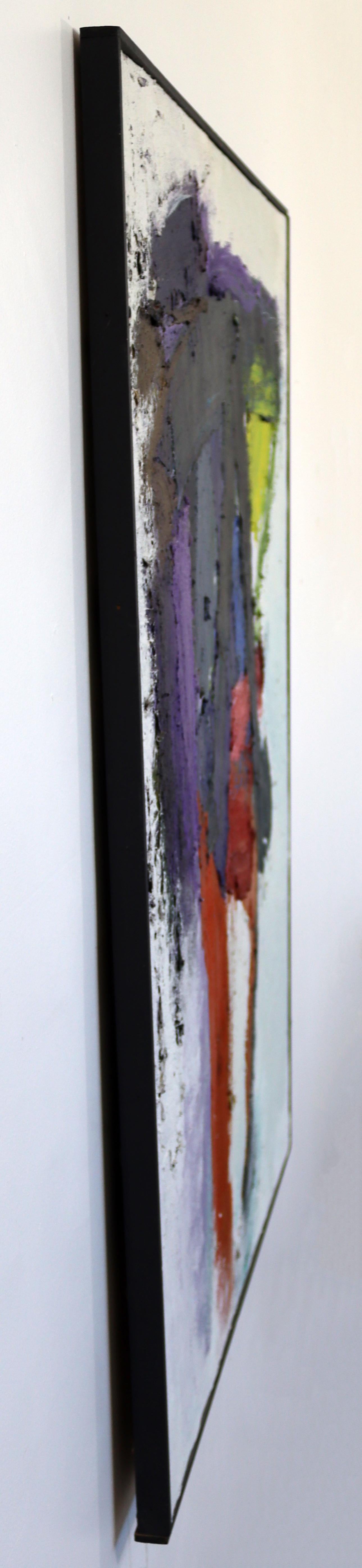 Mid-Century Modern Framed Abstract Oil Impasto Painting Canvas Mildred ...