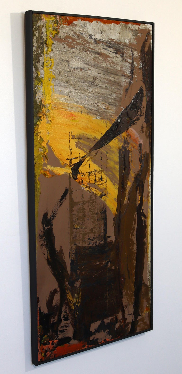 Mid-Century Modern Framed Abstract Oil Painting Canvas Signed Mildred ...