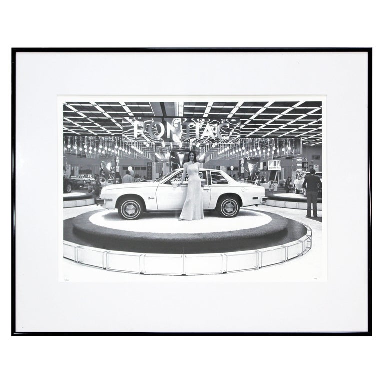 Mid-Century Modern Framed Detroit Auto Show Photograph Signed Bill ...