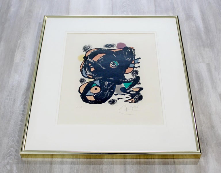 Mid-Century Modern Framed Joan Miro XXE Siecle Signed Numbered ...