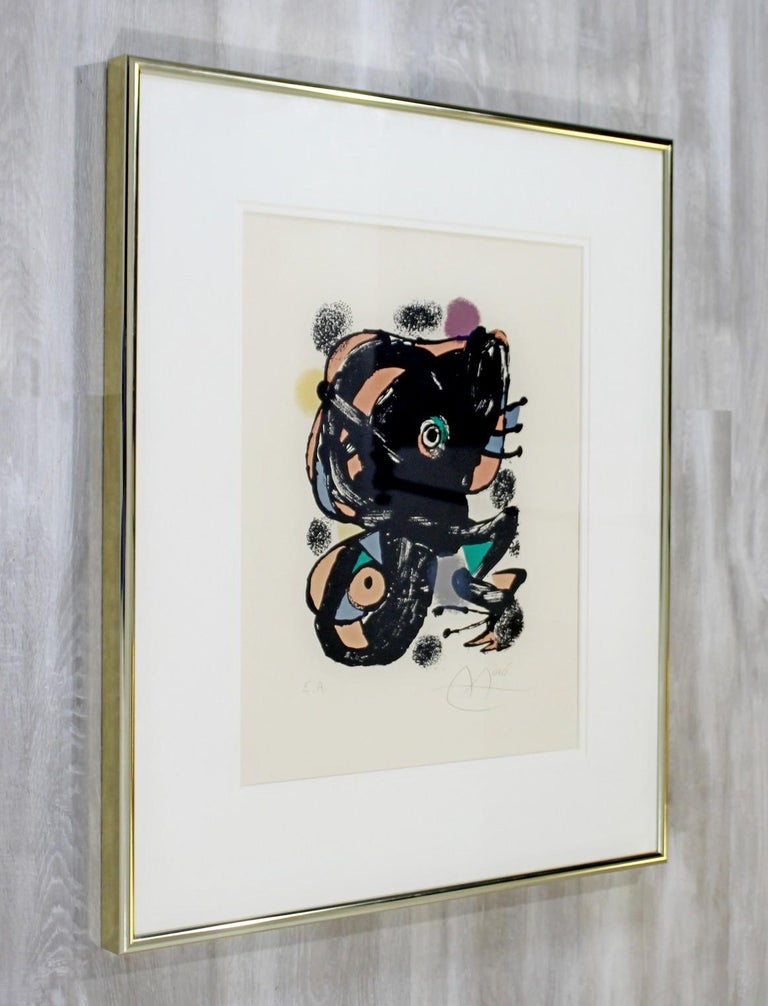 Mid-Century Modern Framed Joan Miro XXE Siecle Signed Numbered ...