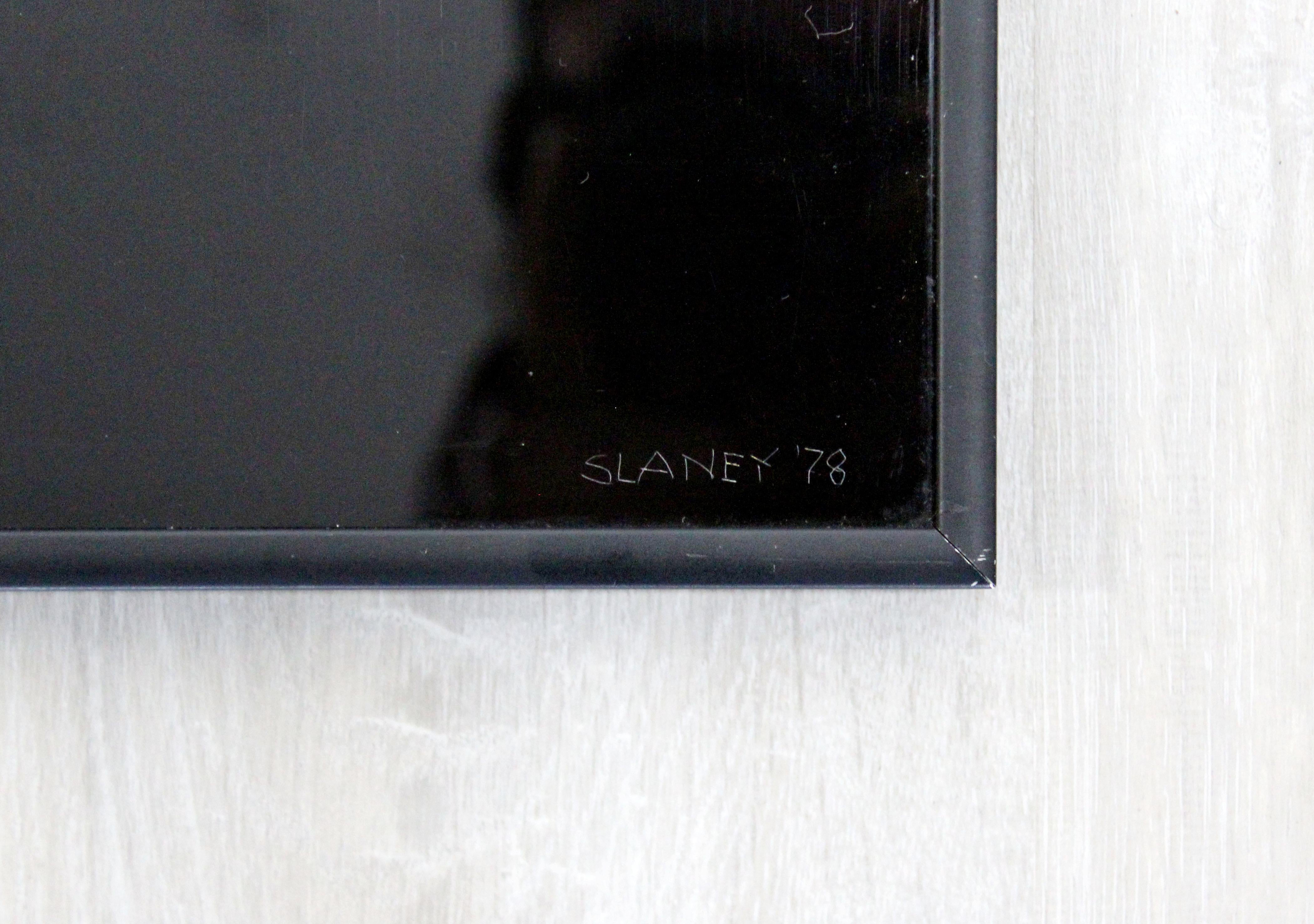 Mid-Century Modern Framed Op Art Acrylic on Plexiglass Elizabeth Slaney ...